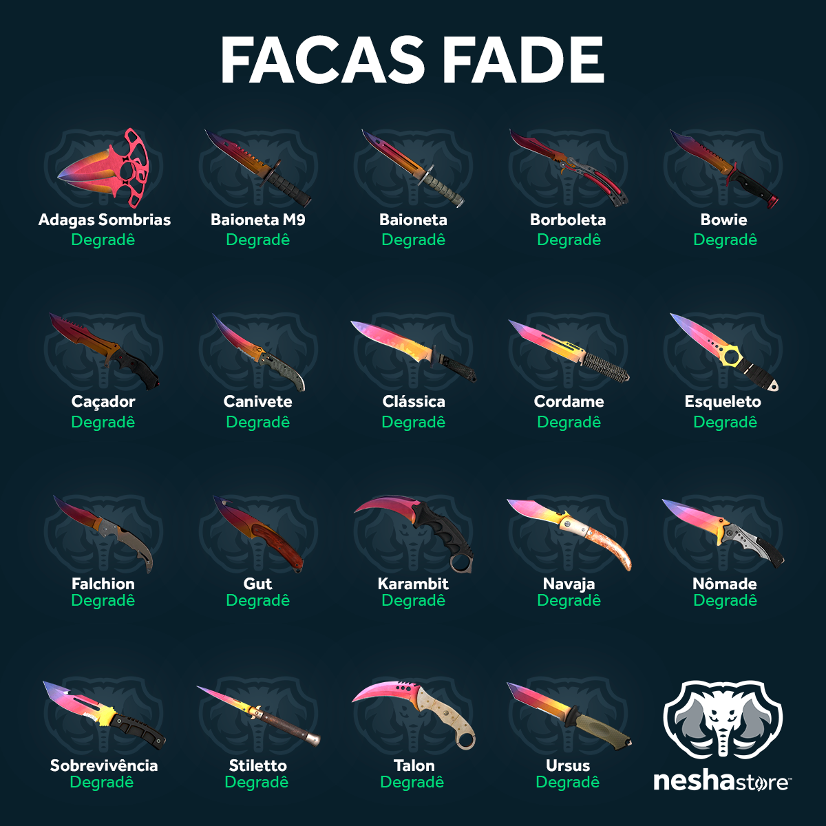 Skins Fade: Tudo sobre elas!